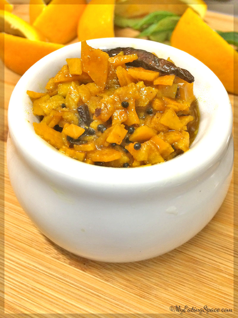 orange peel pickle curry - My Eating Space